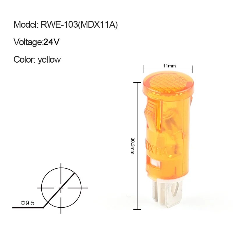 Индикатор RWE-103(MDX11A) 24V Yellow