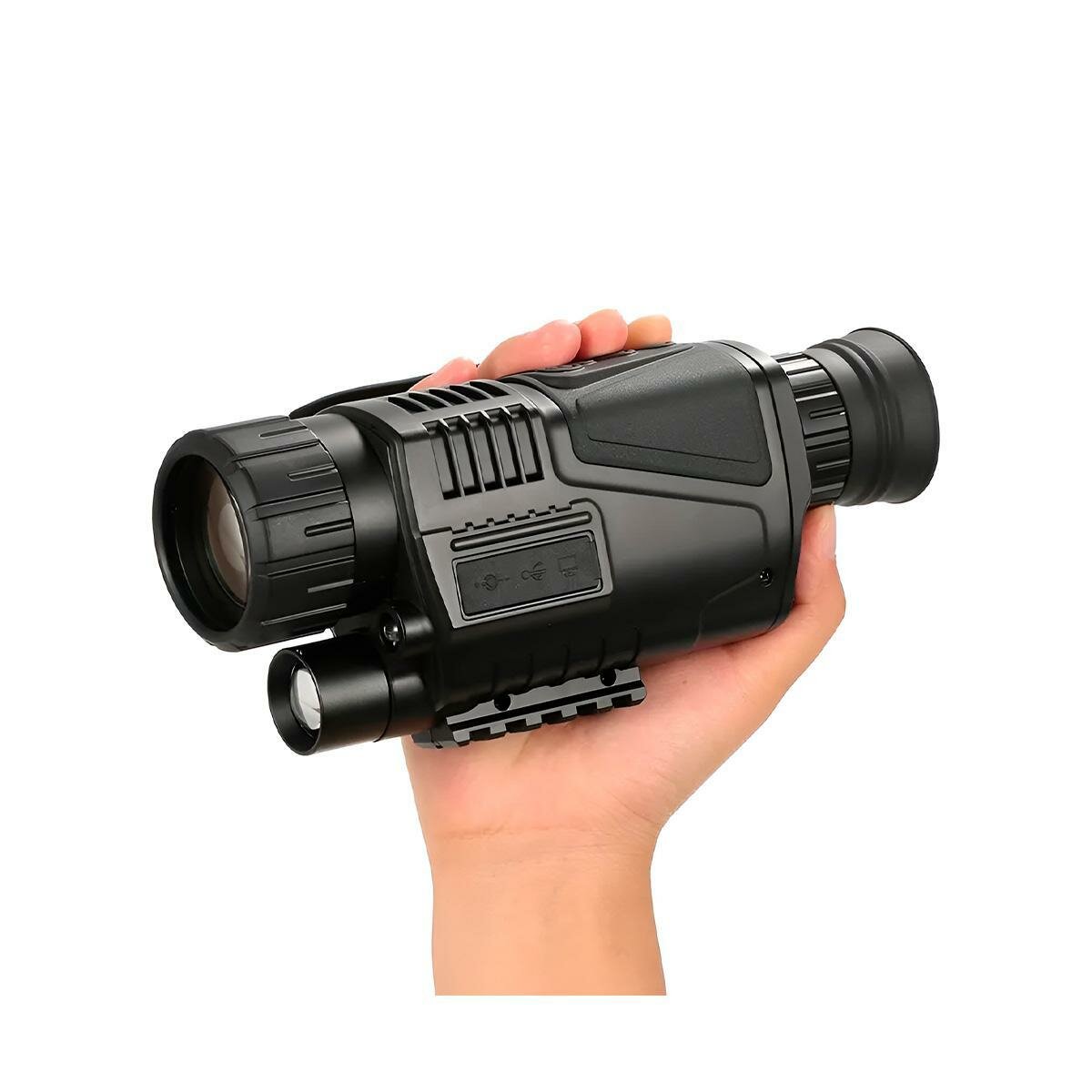 Цифровой монокуляр ночного видения с записью видео и фото NV-300 (black) (S1780RU). Сменный аккумулятор, дальность до 200 метров