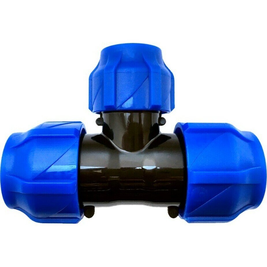 Тройник ПНД компрессионный переходной 32х25х32 мм