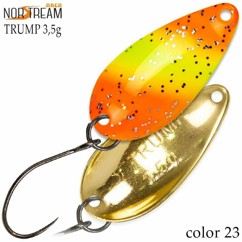 Блесна колеблющаяся на форель, щуку, окуня/ колебалка для летней и зимней ловли хищных рыб. Norstream TRUMP 3,5 г цв. 23