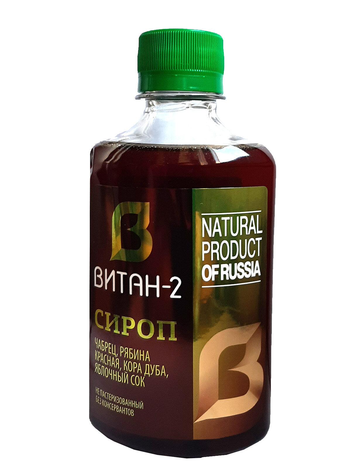 Сироп Витан-2, оздоровительный, с экстрактами чабреца, коры дуба, плодов красной рябины, 250 мл