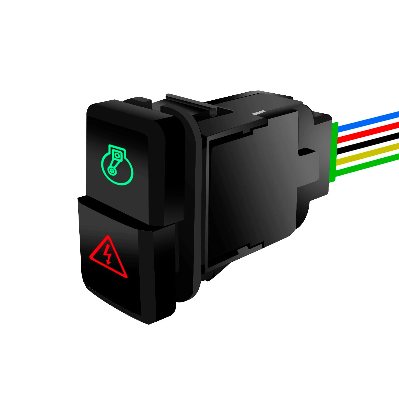 Двойной переключатель воздушного компрессора и кнопки зарядного устройства 39 x 21 мм для Toyota 4Runner Hilux Prado Landcruiser Tundra Tacoma