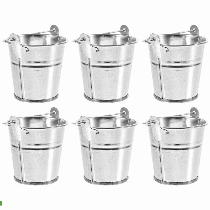 Декоративные пики для украшения блюд и праздничного стола мини-ведерки из металла для сервировки и хранения