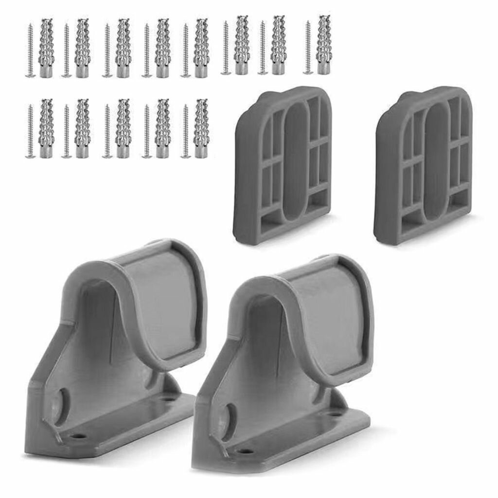 Универсальная детская калитка для лестниц, Серый - Перфорированная версия
