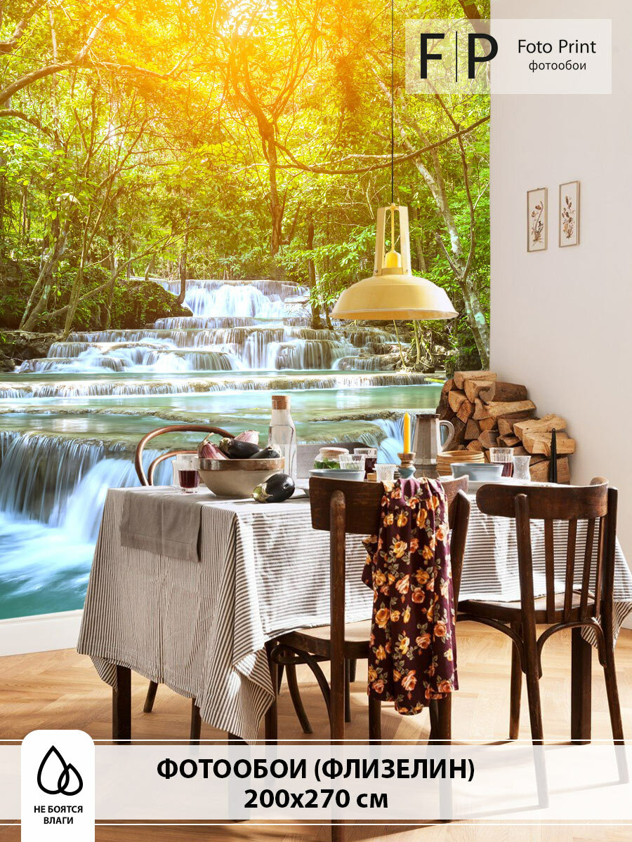 Фотообои на стену "Тропический Лес" 200x270(ШxВ) см, 3d флизелиновые обои