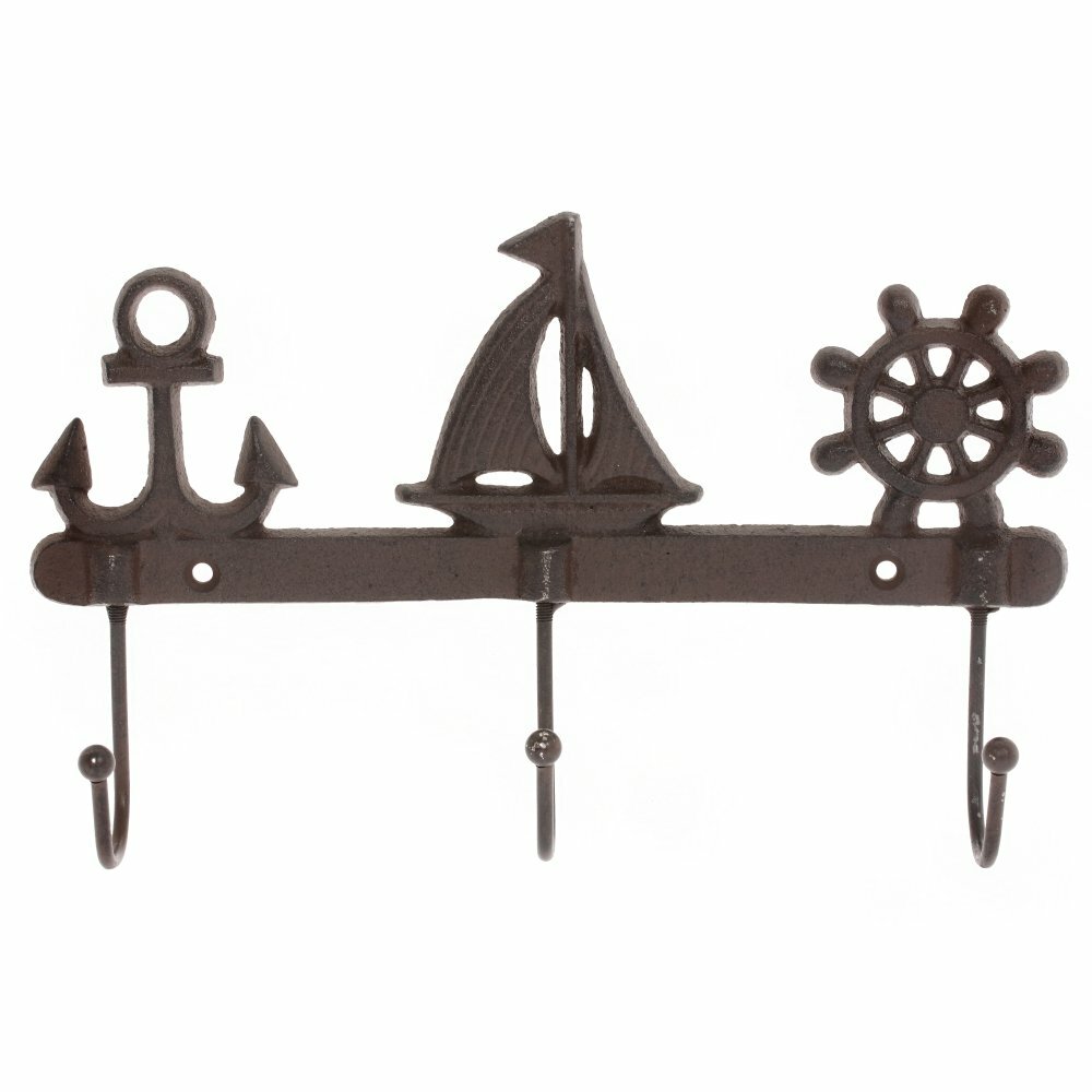 Вешалка на три крючка Морская, 28*5*17 см KSM-749184