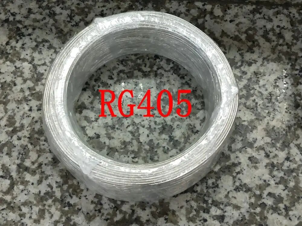 RG405 коаксиальный кабель 50 Ом 200 м 10M, Silver