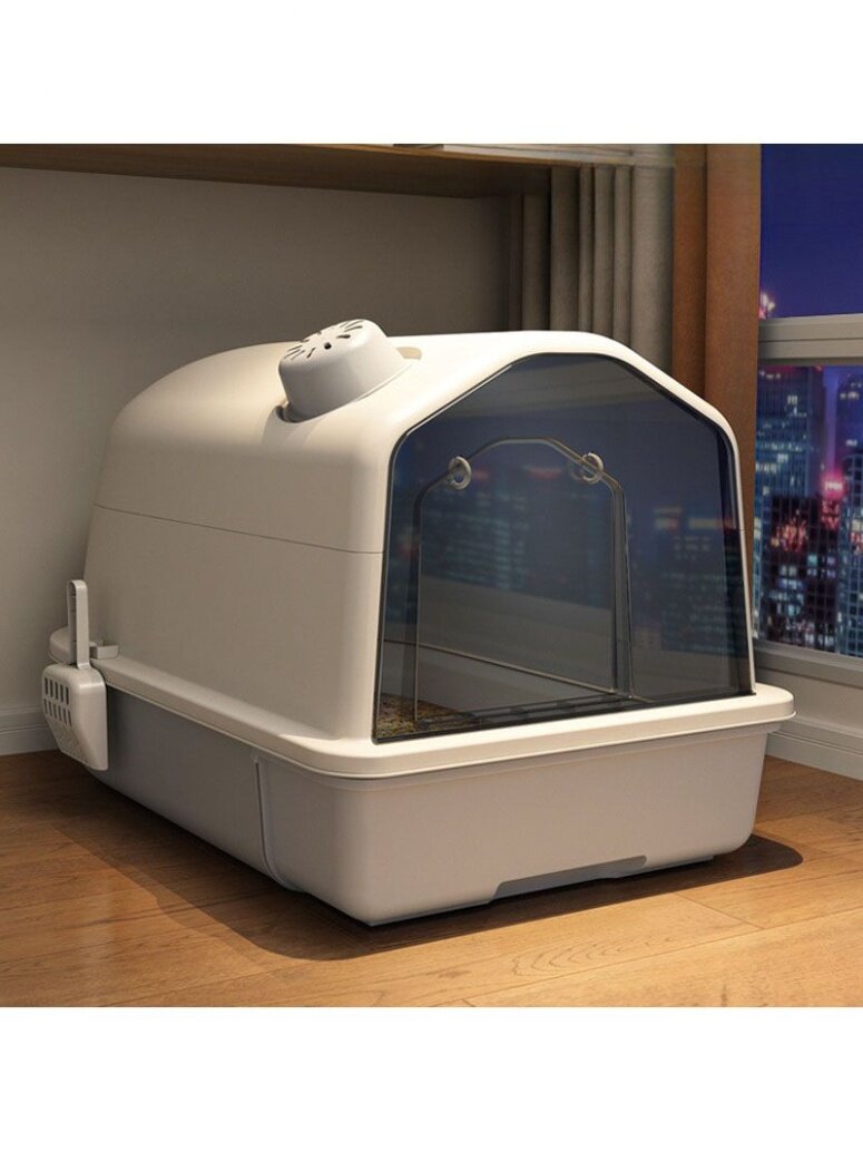 Эксклюзивный наполнитель дезодорирующий с защитой от брызг для кошачьего туалета в полностью закрытом выдвижном ящике большого размера