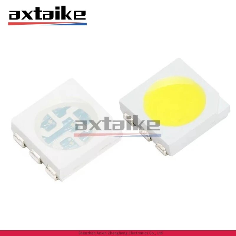 100 шт. Axtaike 5050 SMD RGB светодиоды White