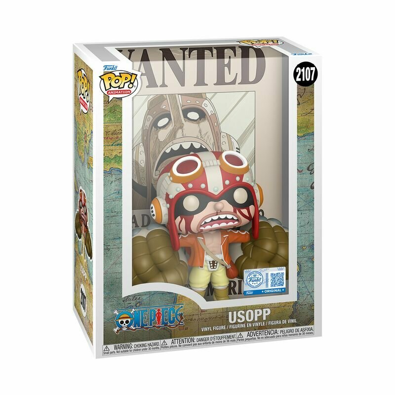 Фигурка Funko Pop! One Piece: Poster Usopp Wanted (Эксклюзив Funko Shop (Фанко Поп Усопп из аниме Большой Куш))