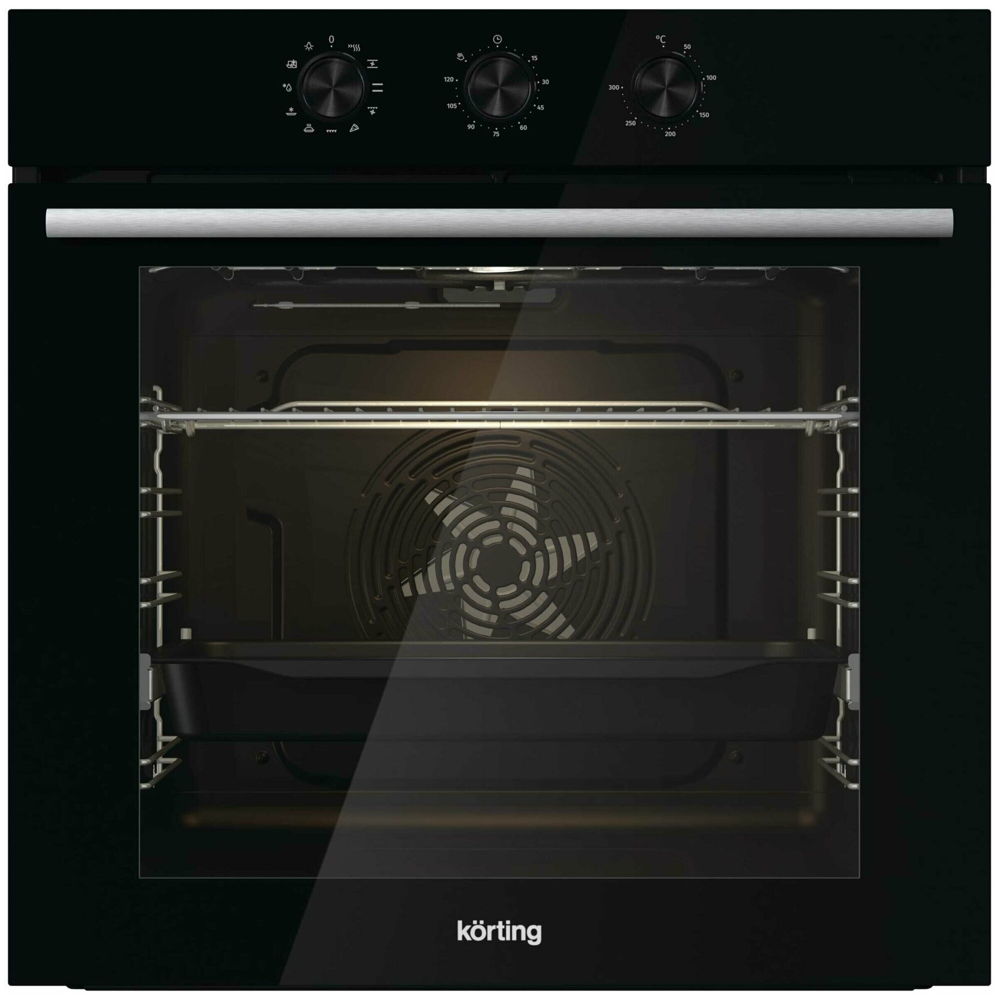 Электрический духовой шкаф Korting OKB 3821 EN, встраиваемый, 77 л, черный