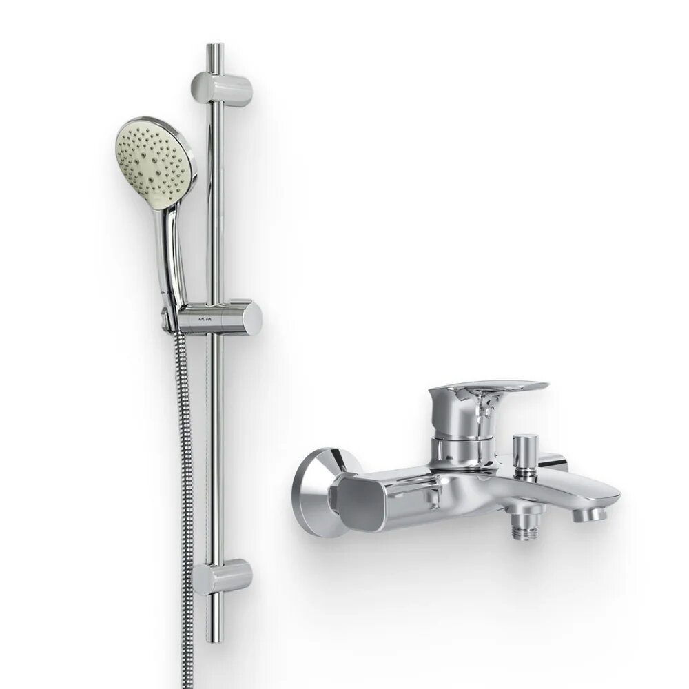 Душевой комплект Смеситель AM.PM Spirit V2.1 / Гарнитур Gem F0190100, хром