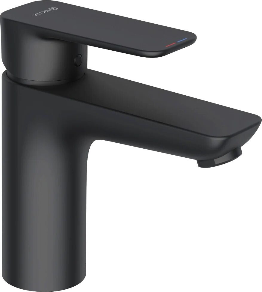 Смеситель для раковины Kludi Pure&Style 402923975 черный, матовый, кран для ванной в раковину, из латуни, рычажный, с керамическим картриджем