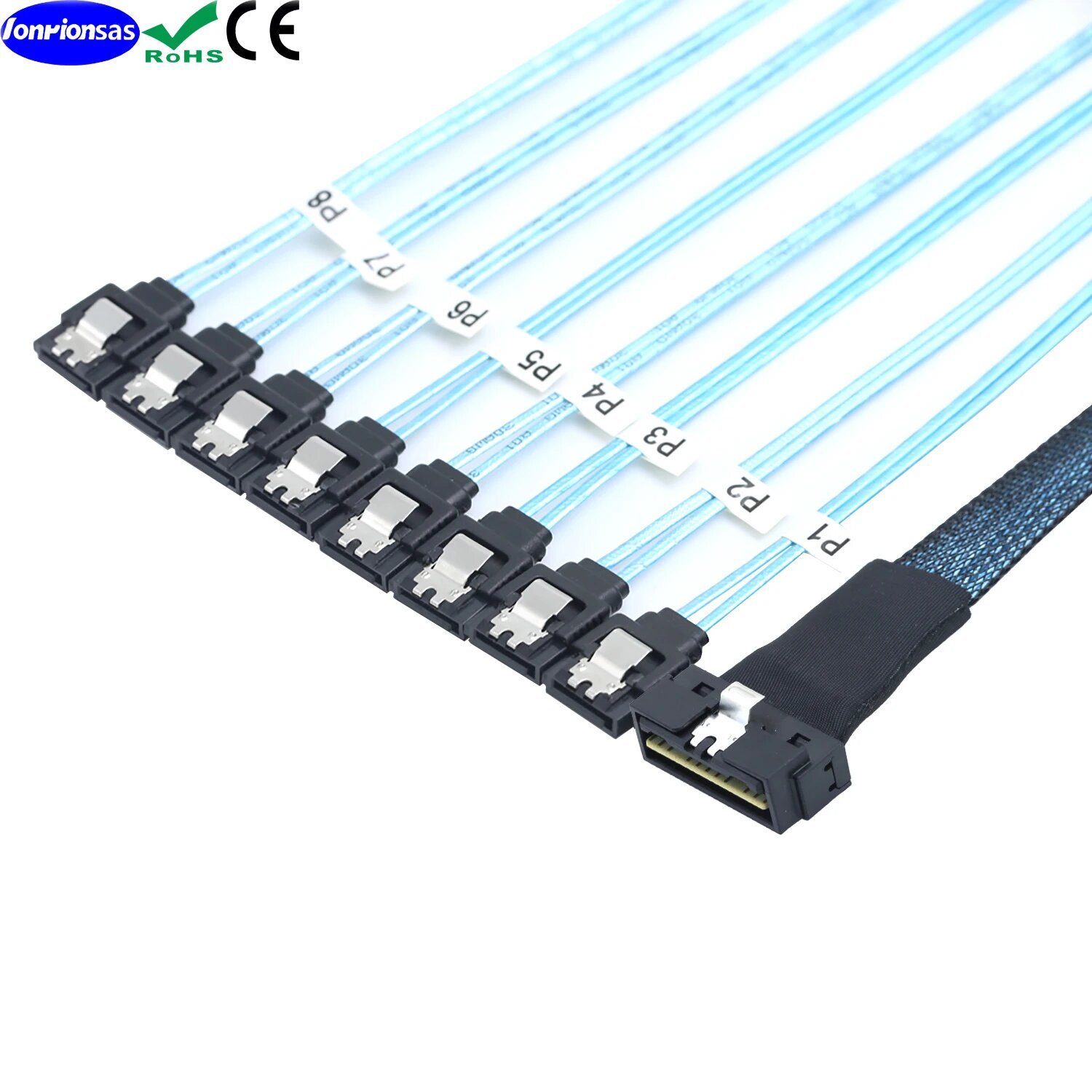 PCI-E Slimline SAS 4.0 LP кабель 0.5M белый