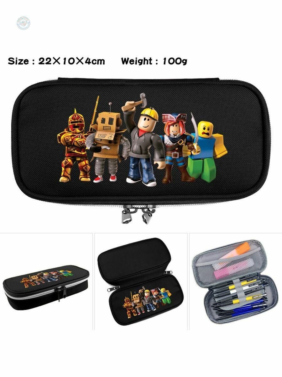 Пенал школьный Роблокс Roblox с удобными отделениями для канцелярии и аксессуаров