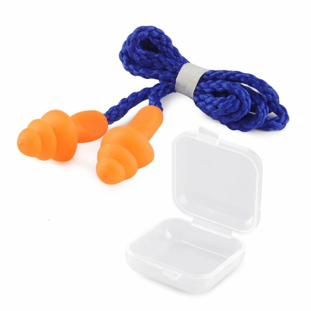 Беруши для плавания и серфинга с шнурком для дайвинга, душа, бассейна, каякинга, Синий