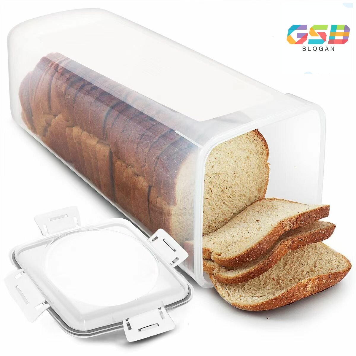 Хлебница, пластик, герметичные коробки, с крышками, выдвижной ящик, 14x14x34 см