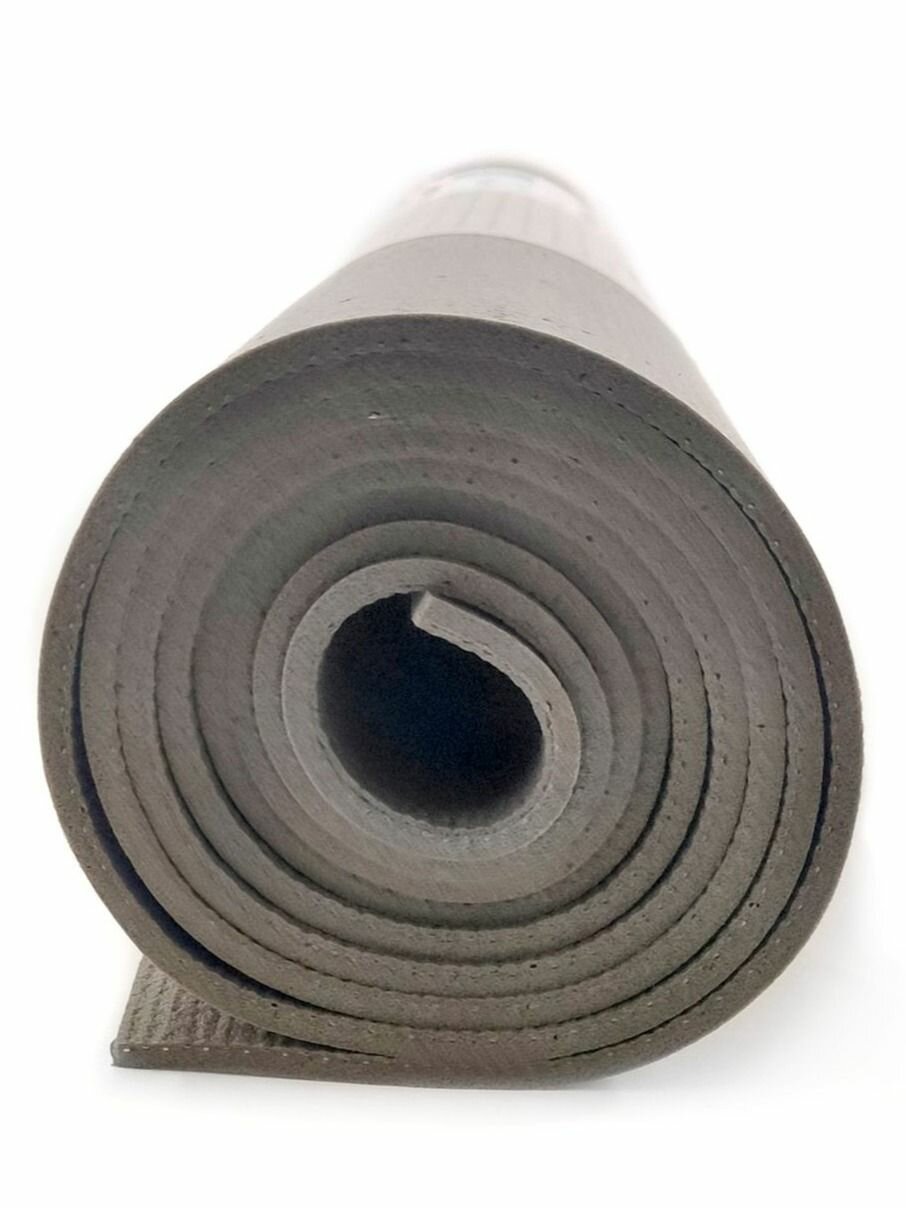 Коврик для йоги фитнеса Rishikesh Ришикеш Лайт Россия, Оливковый, прочный и нескользящий, AZEN