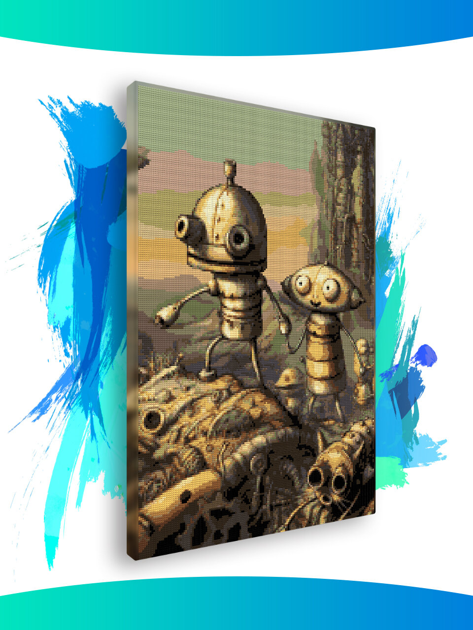 Алмазная мозаика на подрамнике - вышивка Machinarium 40 х 60 см