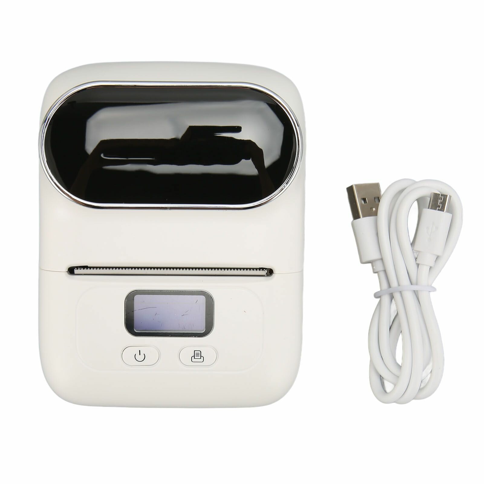 Термопринтер ручной штрих-код портативный принтер для ценников этикеток одежды M110 белый