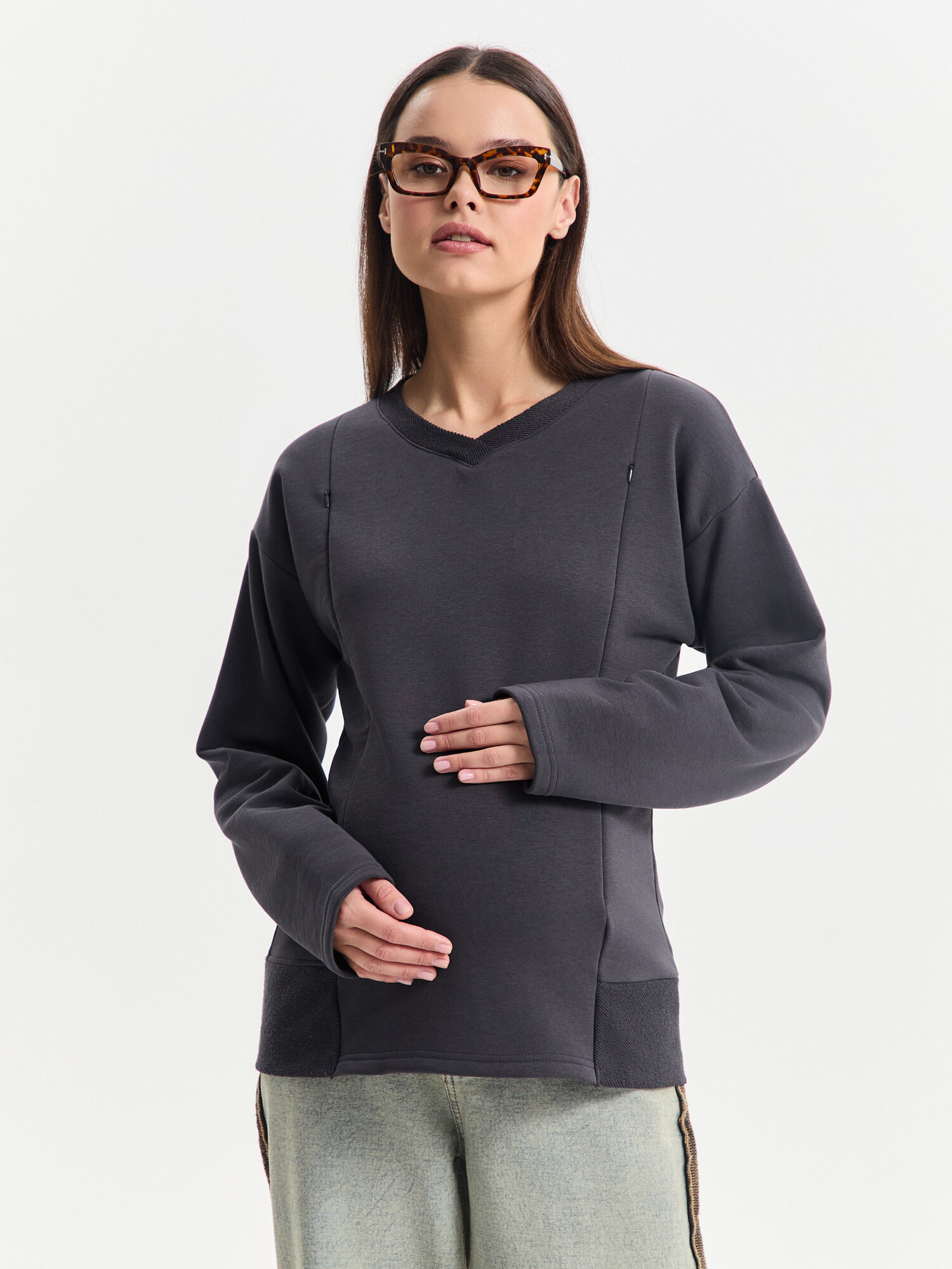 Свитшот для кормящих мам