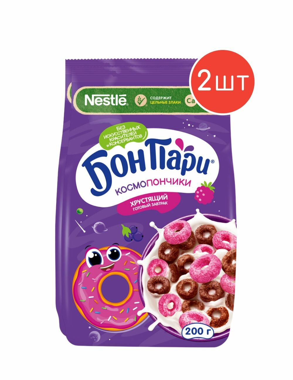 Готовый завтрак Бон Пари Космопончики 200г 2шт