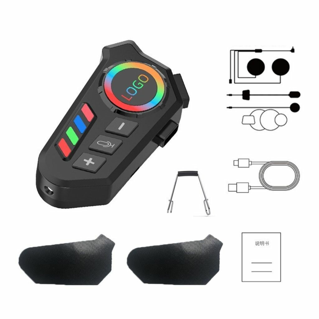 Гарнитура внутренней связи Bluetooth для мотоциклетного шлема K06-гарнитура "два в одном"