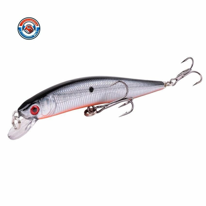 Поппер приманка для гольяна, плавающая 0,3-1,5 м, 10 ярких цветов, 3D-глаза, антикоррозийный крючок, дальний заброс, имитация рыбьей кожи