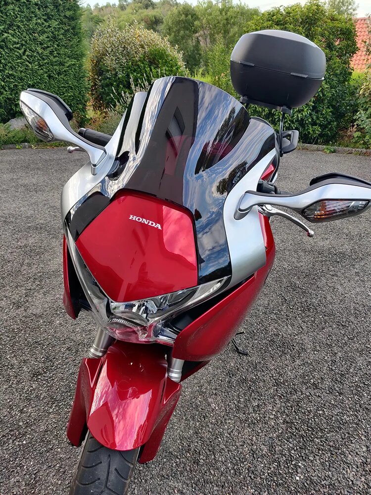 Экран ветрового стекла для мотоцикла с двойными пузырями для 2010-2014 2015 2016 Honda VFR1200F VFR1200 VFR 1200 F FA FDA Черный, Красный