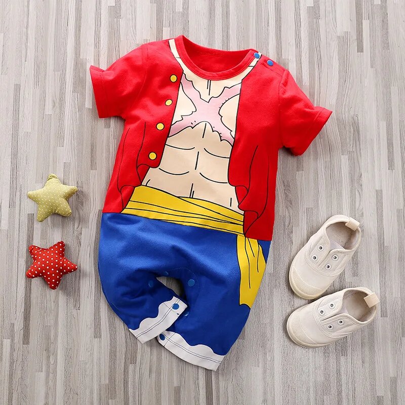 Детские комбинезоны ONE PIECE D.Luffy из хлопка, LTY1958, 66cm (6.5kg), Унисекс