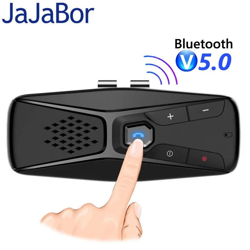Беспроводная Громкая связь автомобильный комплект JaJaBor с Bluetooth, с микрофоном, Bluetooth 5,0, автоматическое отключение и автоматическое подключение