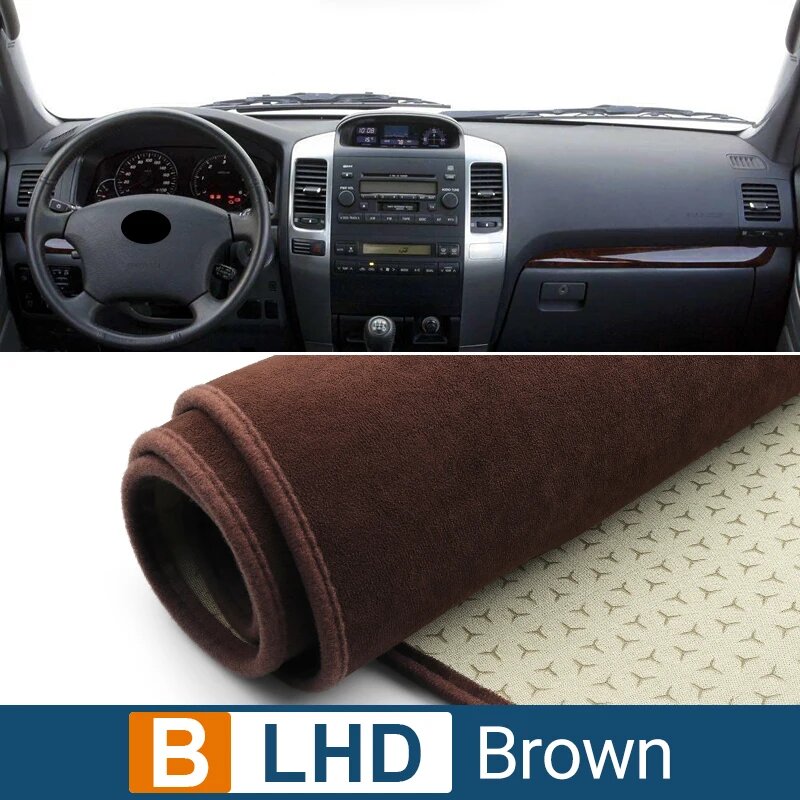 Защитный Коврик На Приборную Панель Для Toyota Land Cruiser Prado 120 J120 2003-2009, B LHD Brown