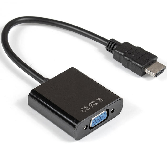 Видео адаптер HDMI-VGA ExeGate EX-HDMIM-VGAF-0.15 0.15 м, чёрный
