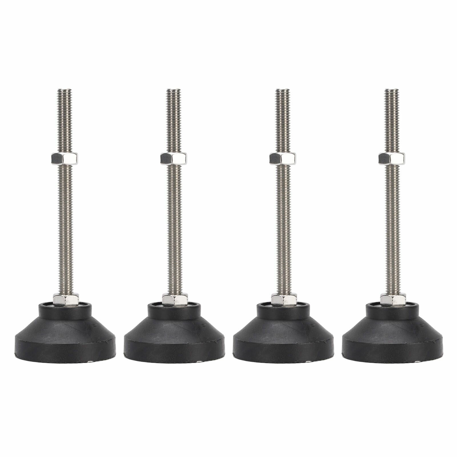 4 шт регулируемые опорные ножки черные, D50, резьба М8, высота 100 мм