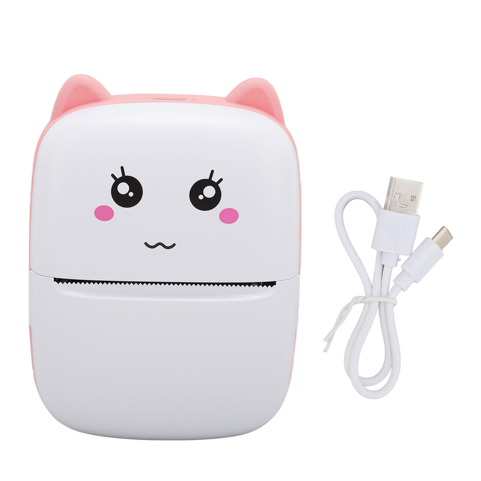 Мини-Термопринтер Портативный Карманный Телефон Bluetooth для студентов с Неправильными Вопросами Фото Розового цвета