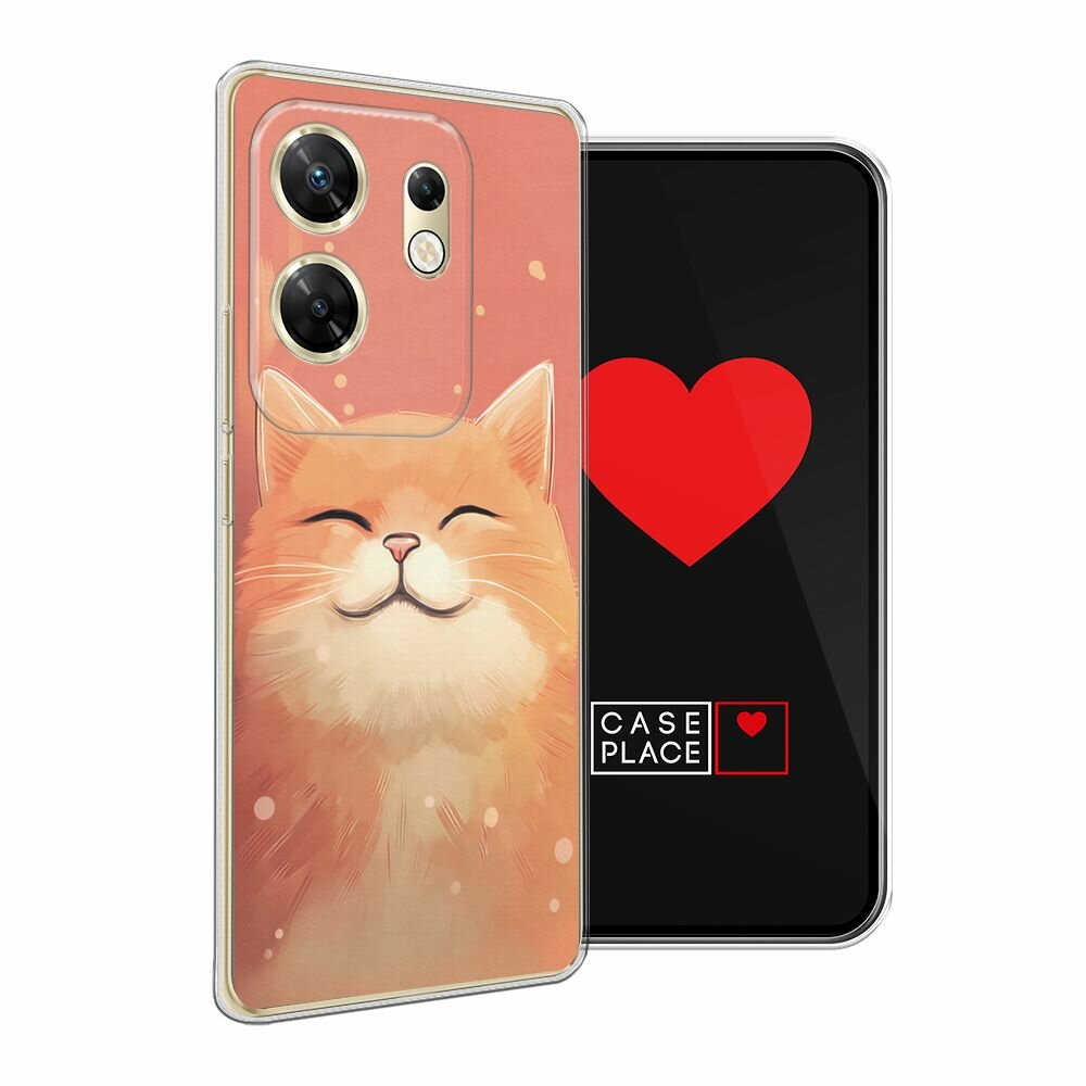 Чехол на Infinix Zero 30 4G / Инфиникс Зеро 30 4G с принтом "Довольный рыжий котик" — фото 1