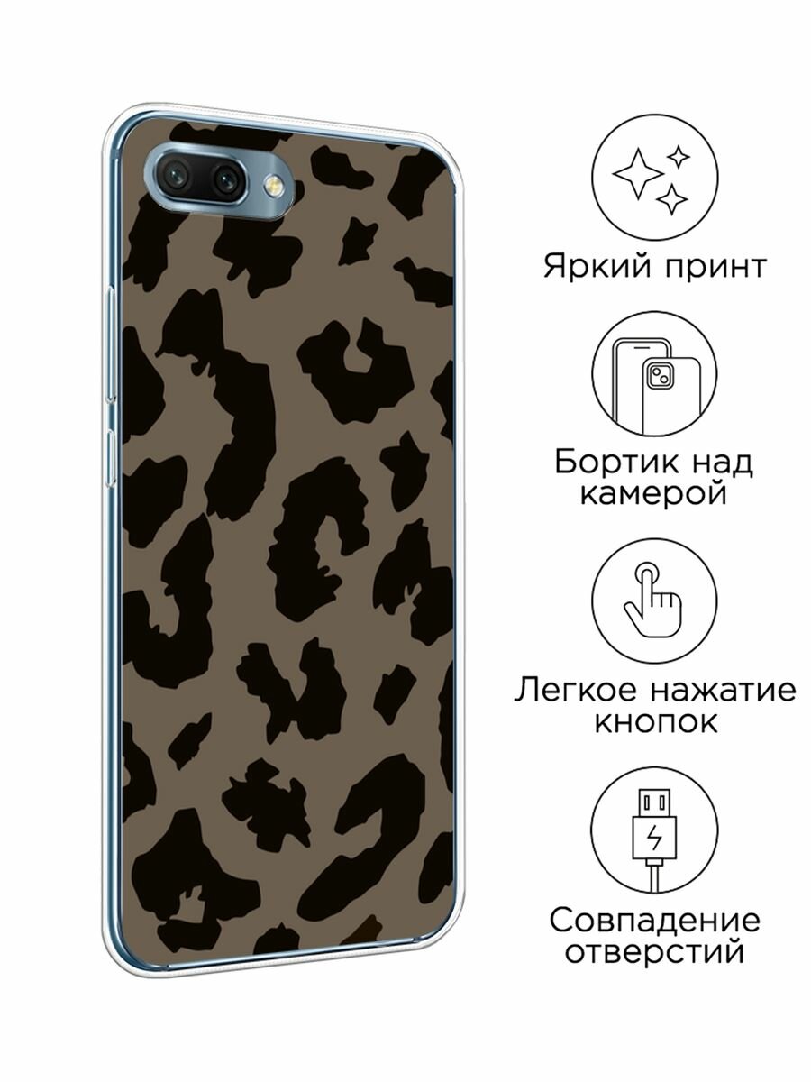 Чехол на Honor 10 / Хонор 10 с принтом "Леопардовые пятна паттерн 1" — фото 1