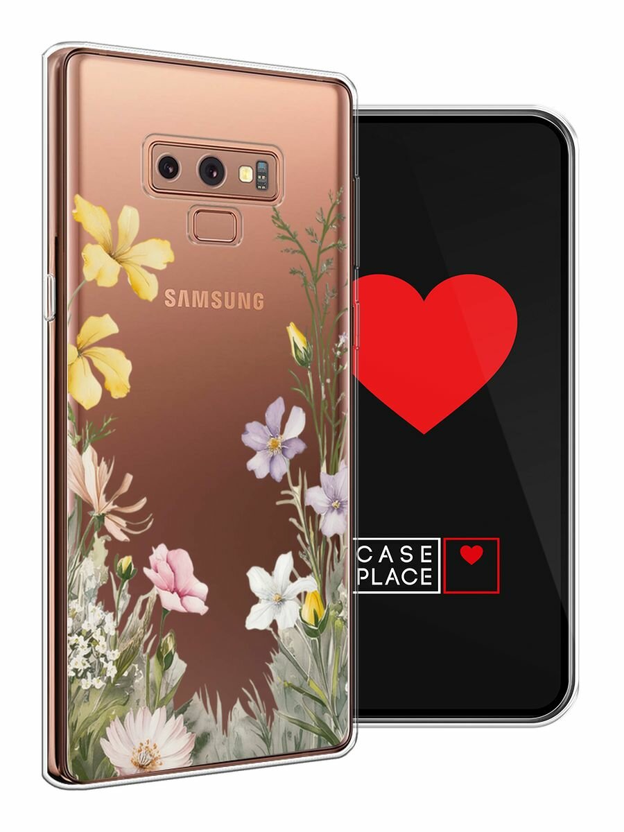 Чехол на Samsung Galaxy Note 9 / Самсунг Галакси Нот 9 с принтом "Летний винтаж 2", прозрачный — фото 1