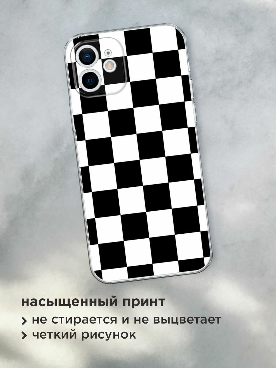 Чехол на Apple iPhone 12 mini / Айфон 12 Мини с принтом "Шахматная доска" — фото 1