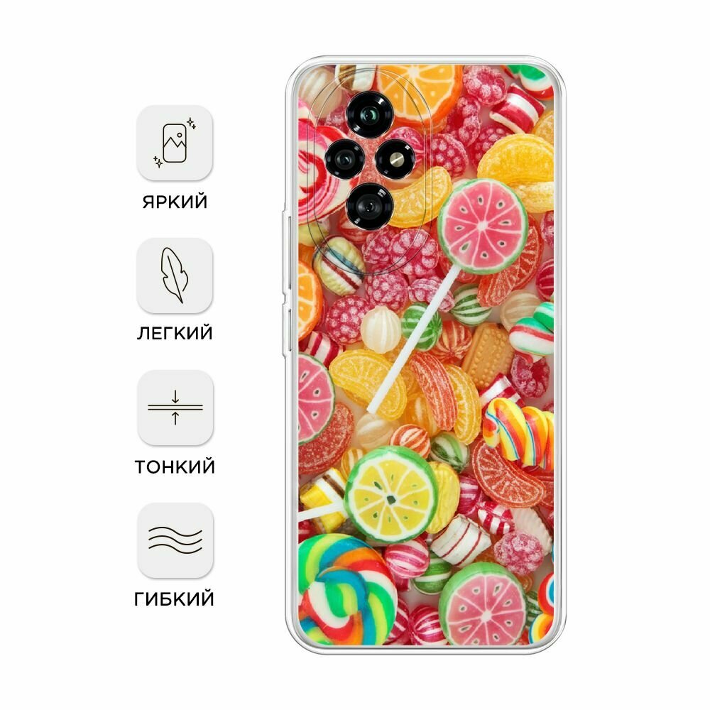 Силиконовый чехол на Honor 200 / Хонор 200 с принтом Вкусняшки — фото 1