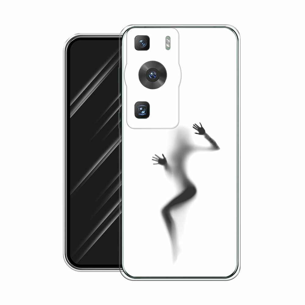 Чехол на Huawei P60/P60 Pro / Хуавей P60/P60 Про с принтом "Девушка в душе" — фото 1