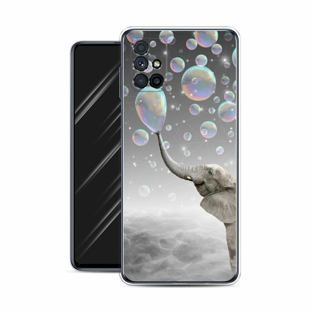 Чехол на Samsung Galaxy M31s / Самсунг Галакси M31s с принтом "Слон и мыльные пузыри" — фото 1
