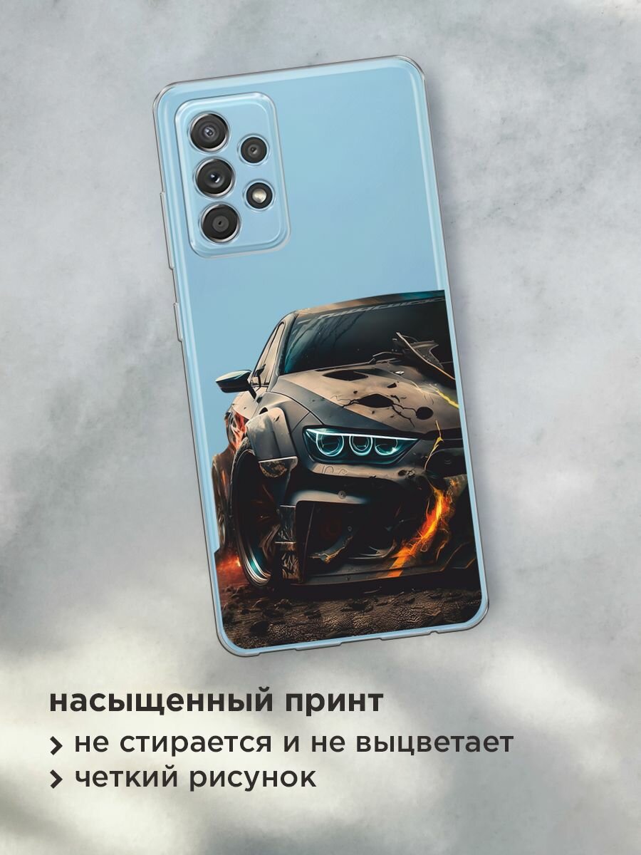Чехол на Samsung Galaxy A52/A52s / Самсунг Галакси А52/A52s с принтом "На износ", прозрачный — фото 1