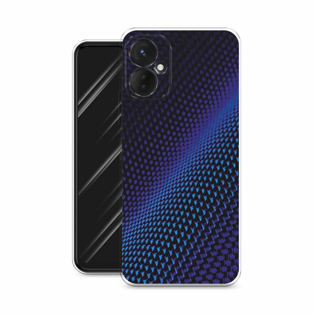 Чехол на Tecno Spark 9 Pro / Техно Спарк 9 Про с принтом "Синий карбон" — фото 1