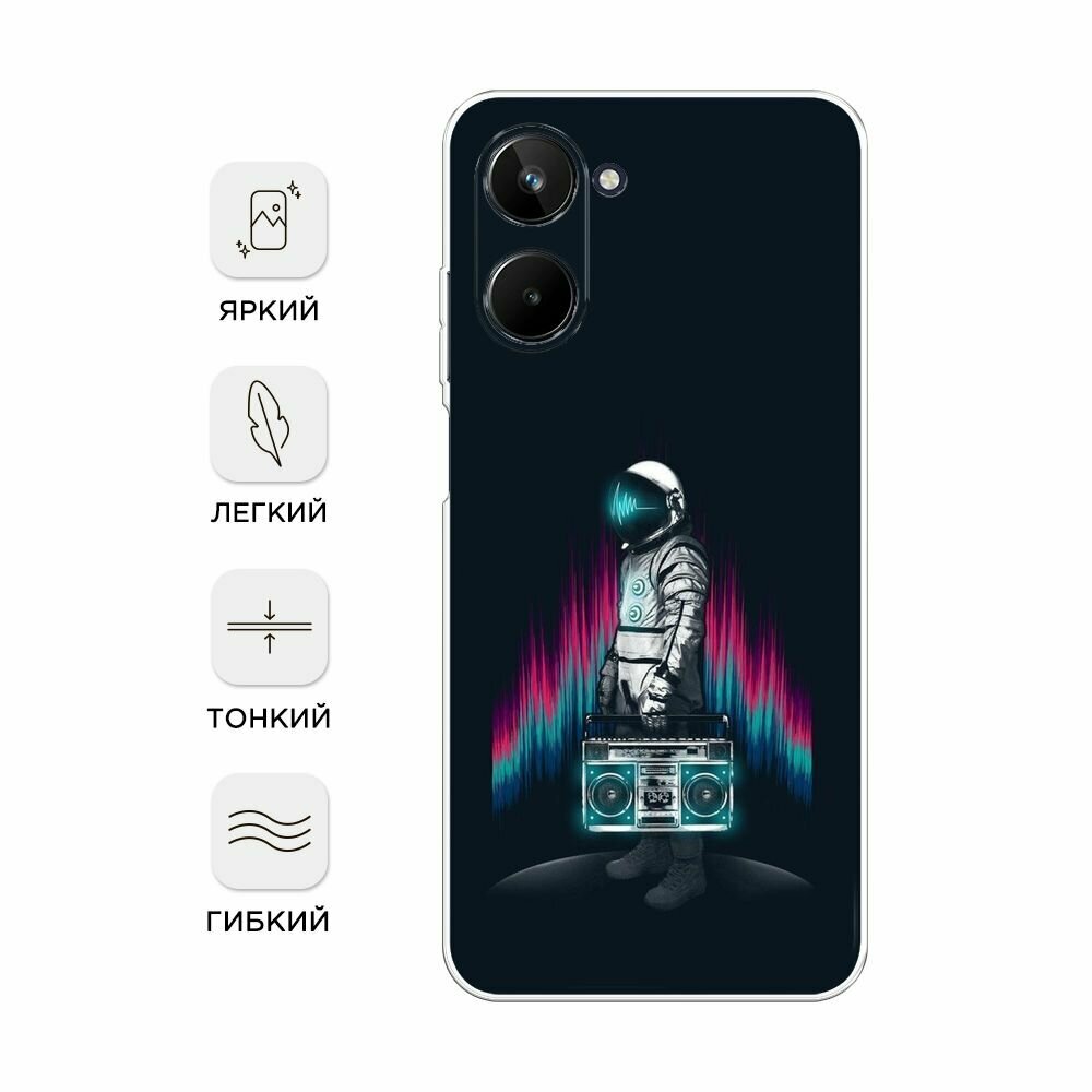 Чехол на Realme 10 4G / Реалми 10 4G с принтом "Космическая вечеринка" — фото 1