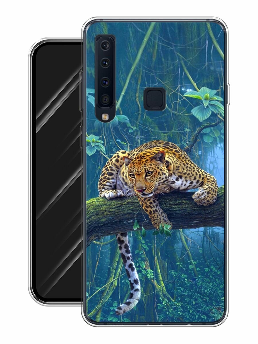 Чехол на Samsung Galaxy A9 2018 / Самсунг Галакси А9 2018 с принтом "Леопард охотник" — фото 1