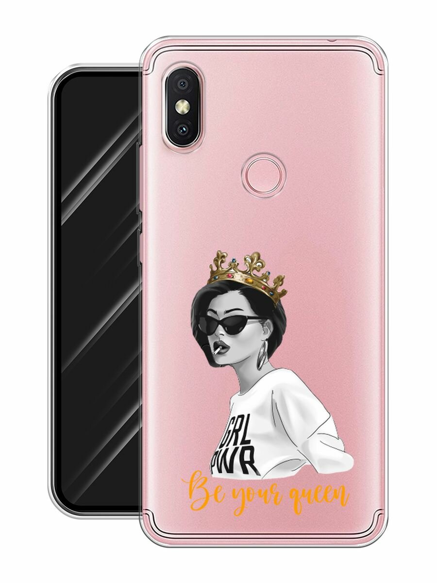 Чехол на Xiaomi Redmi S2 (Redmi Y2) / Сяоми Редми С2 (Редми Y2) с принтом Be your Queen, прозрачный — фото 1