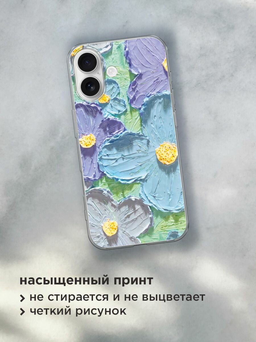 Чехол на Apple iPhone 17 / Айфон 17 с принтом "Масляные цветы 2" — фото 1