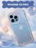 Чехол на Apple iPhone 13 Pro / Айфон 13 Pro с принтом Розовые волны