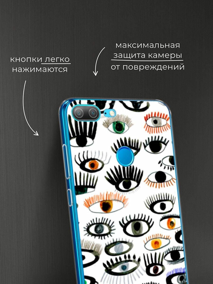Чехол на Honor 9 Lite / Хонор 9 Лайт с принтом "Глаза акварель" — фото 1